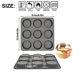 Palksky Chocolate Almond Peanut Butter Cup Mold - (3PCS) 9 Cup Bite Size Fat Bombs Snack Baking Pan/Mini Silicone Cookie Candy Mold for Brownie, Jello, truffle