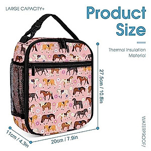DTCCET Cartoon Horse Backpack, Horse Laptop Bag Cute Shoulders Backpack with Multiple Pockets, Horse Lovers Daypack(Horse)