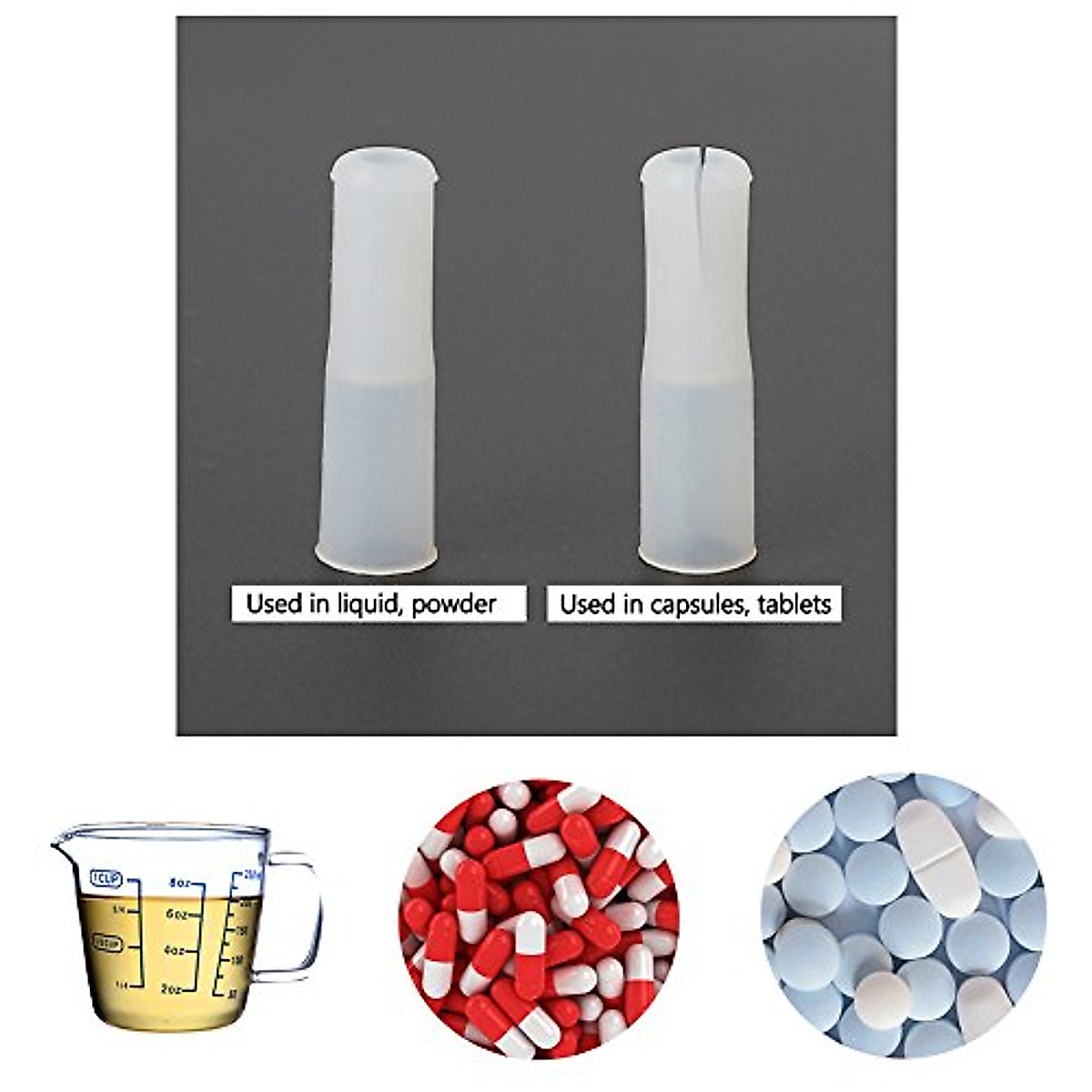 QIYADIN Cat Pill Shooter Pet Piller Gun Dog Pill Shooter Cat Tablet Soft Tip Syringe Pet Medical Feeding Dispenser Tool for Small Animal