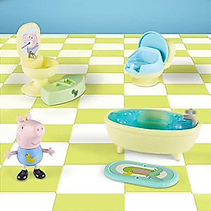 Peppa Pig Peppa's Adventures George’s Bathtime Accessory Set Preschool Toy, George Pig Figure and 6 Accessories, for Ages 3 and up