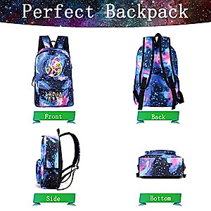 Qoinied Kids Girls Backpack for School Travel Backpack For Women Laptop Backpack for Girls (H)