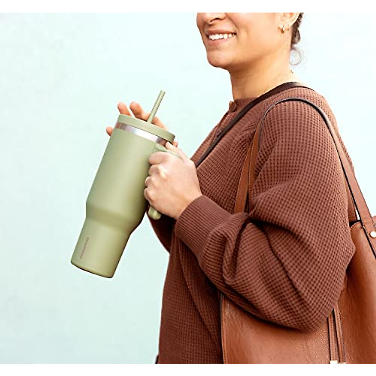 Hydrapeak Voyager 40 oz Tumbler With Handle and Straw Lid, Tumbler, 40 Oz Tumbler Handle, Tumbler Lid Straw, Tumblers, 40oz Tumbler With Handle (Sage)