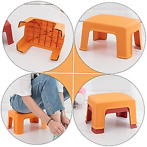 Veemoon 1pc Plastic Stool Children Stool Anti-Skid Stool Children Sitting Stool Mattress Pump Creative Footstool Kid Step Stool Bed Skirting Home Furniture Pp Aldult Non-Slip Stool