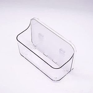 TREEHOLE Bedside Caddy Organizer Acrylic Wall Mounted Adhesive Shelf for Remote Control Office Supply Makeup Brush Bathroom cabinet door Pantry Kitchen Laundry Utility Room