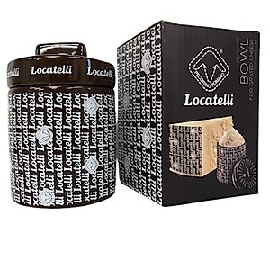 Locatelli Pecorino Romano Ceramic Storage Crock - Keep Cheese Fresh with Sealed Cheese Storage Container. Perfect Cheese Ceramic for Cheese Lovers!