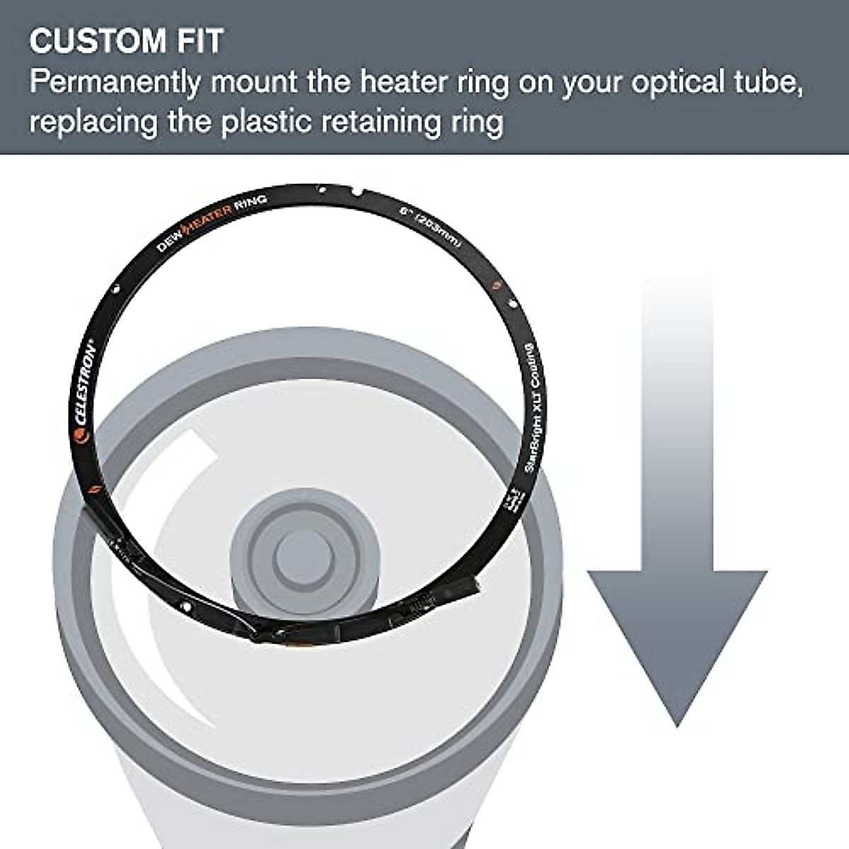 Celestron – Dew Heater Ring – Aluminum Dew Prevention – Compatible 8” Schmidt-Cassegrain, EdgeHD, RASA telescope