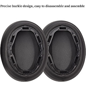 Replacement WH-H910N Ear Pads Protein Leather Earpads Cushions Cover Repair Parts Compatible with Sony WH-H910N Wireless Noise-Canceling Over-Ear Headphones - Black