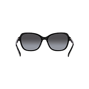 Coach HC8349U Universal Fit Sunglasses, Black/Grey Gradient, 56 mm