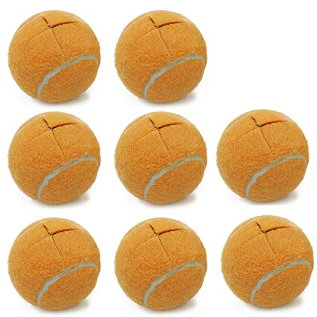 Magicorange 8 PCS Precut Walker Tennis Balls for Furniture Legs and Floor Protection, Heavy Duty Long Lasting Felt Pad Glide Coverings(Orange)