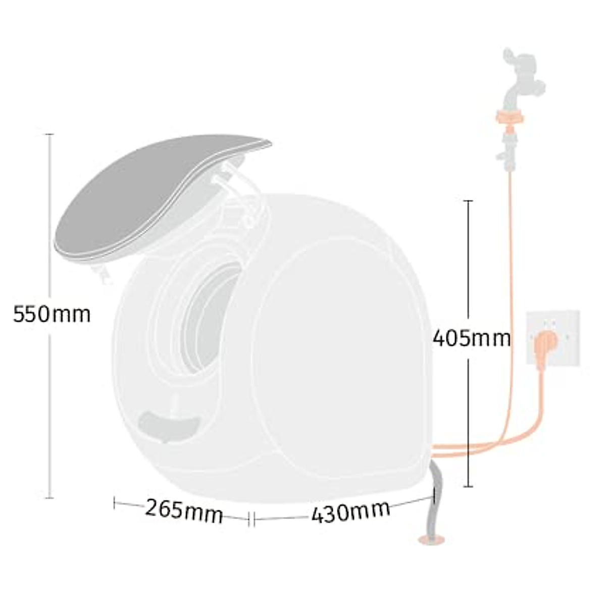 Underwear and Underwear Washing Machine All-in-one Washing and Drying Machine High-Temperature Boiling Space Capsule Opening and Closing Design Drum Washing Machine (Detergent * 5) ()