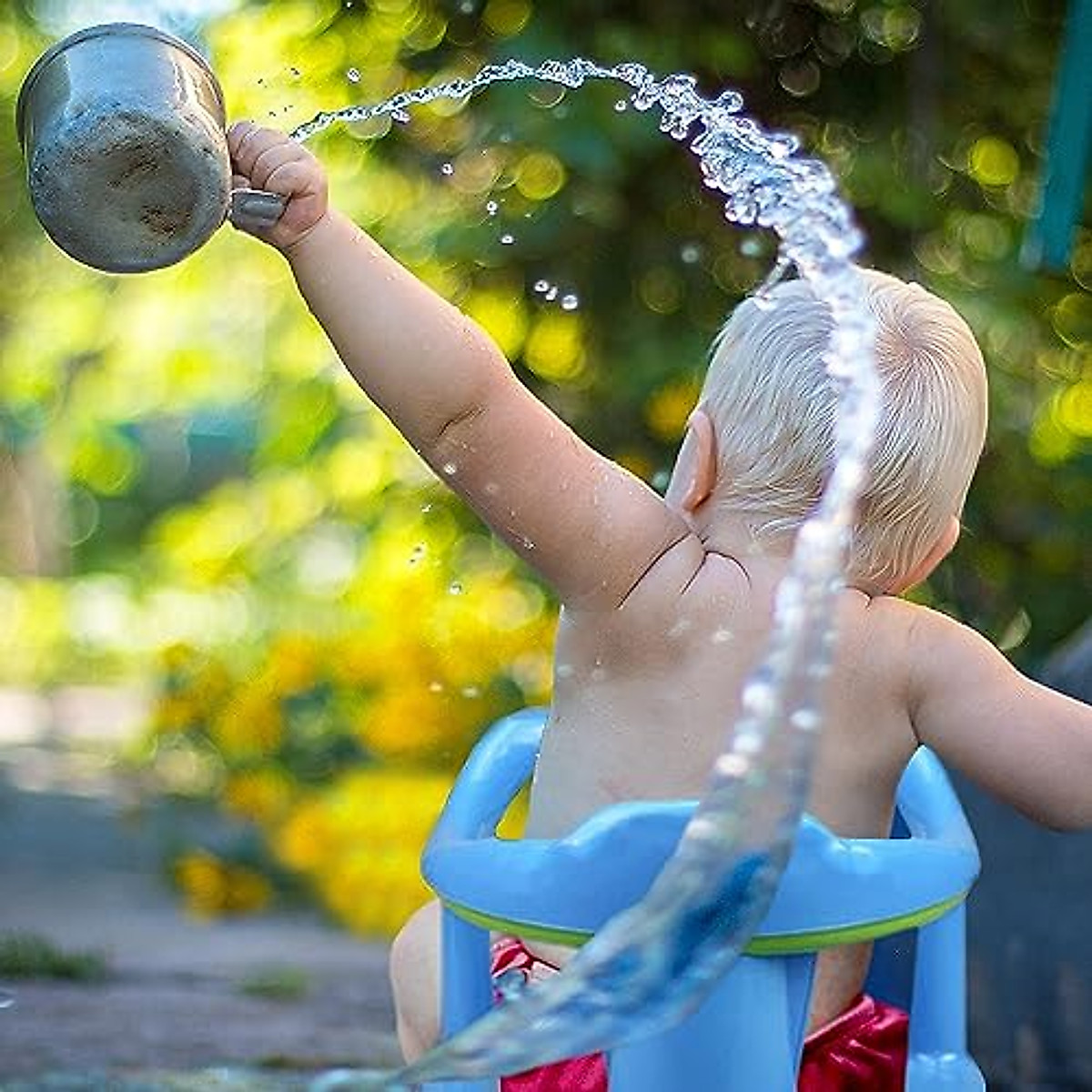 CAM2 Baby Bath Seat Non-Slip Infants Bath tub Chair with Suction Cups for Stability, Newborn Gift, 6-18 Months (Blue)…