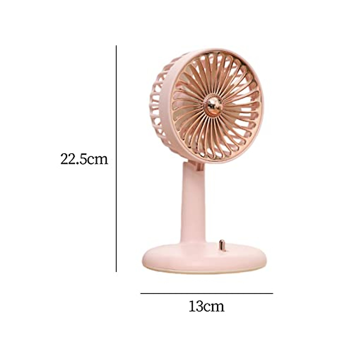 MagiDeal Desk Fan Table Fans Vintage Quiet Strong Mini USB Dual Adjustable Desktop Air Circulate Fan Personal Fan for Office Desktop Table Indoor Men, Pink