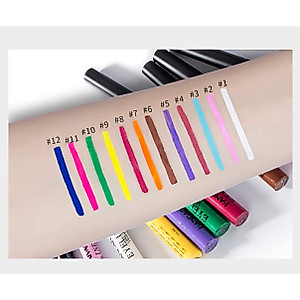 BestLand 12 Colors Matte Liquid Eyeliner Set Rainbow Colorful Neon Eyeliner Pencil Pigmented Waterproof Smudgeproof Long Lasting Gel Eye Liner Christmas Makeup Gift Kit for Women (Set A)