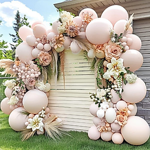 Double Stuffed Blush Balloons Different Sizes 18In 12In 5In Nude Balloon Garland Kit Pastel Cream Peach Latex Balloon Arch For Birthday Wedding Baby Bridal Shower Gender Reveal Bachelorette Supply