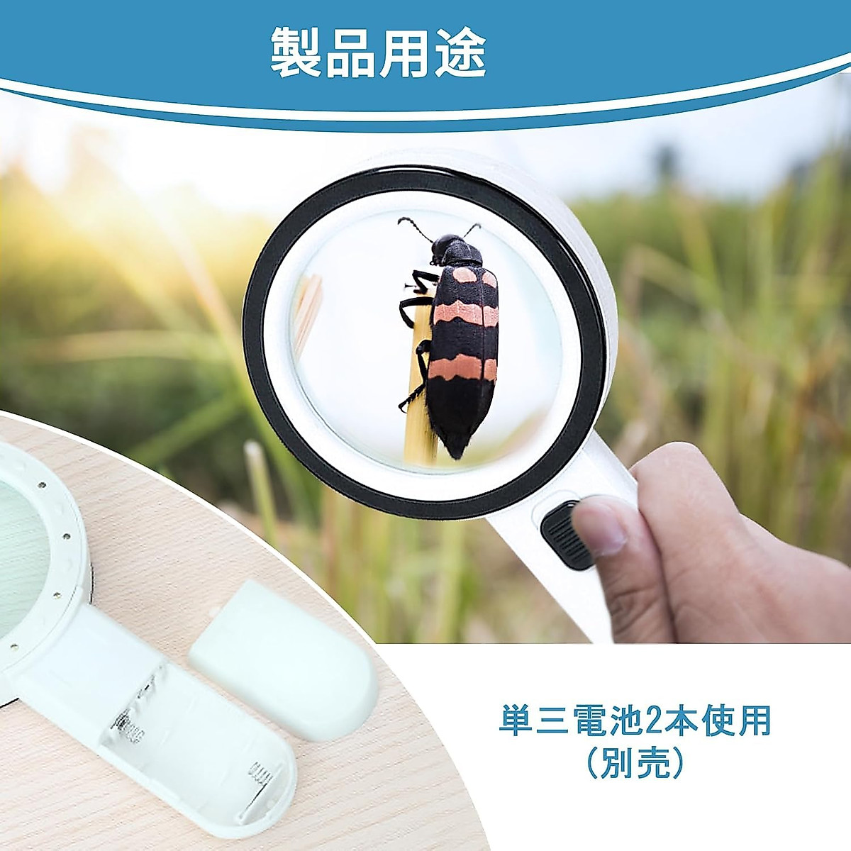 Magnifying Glass with Light, 30X Handheld Large Illuminated Magnifier, Reading Magnifying Glass with for Seniors Read, Coins, Stamps, Map, Inspection, Macular Degeneration