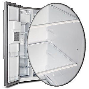 Forno Salerno 36" Side-by-Side Refrigerator and Freezer with 20 Cubic Ft.- Stainless Steel French Door Built-In Ice Maker Fridge