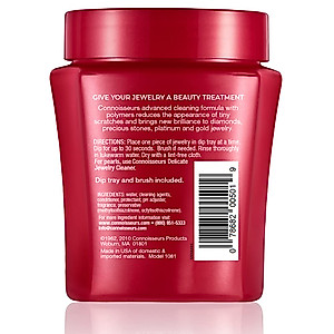 CONNOISSEURS Premium Edition Fine Jewelry Cleaner Solution for Gold, Platinum, Diamonds & Precious Gemstones, Value Size, 9.6 Ounce