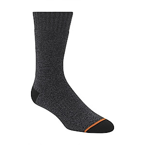 Weatherproof mens 5 Pack Thermal Crew Hiking Socks, Black, 10 13 US