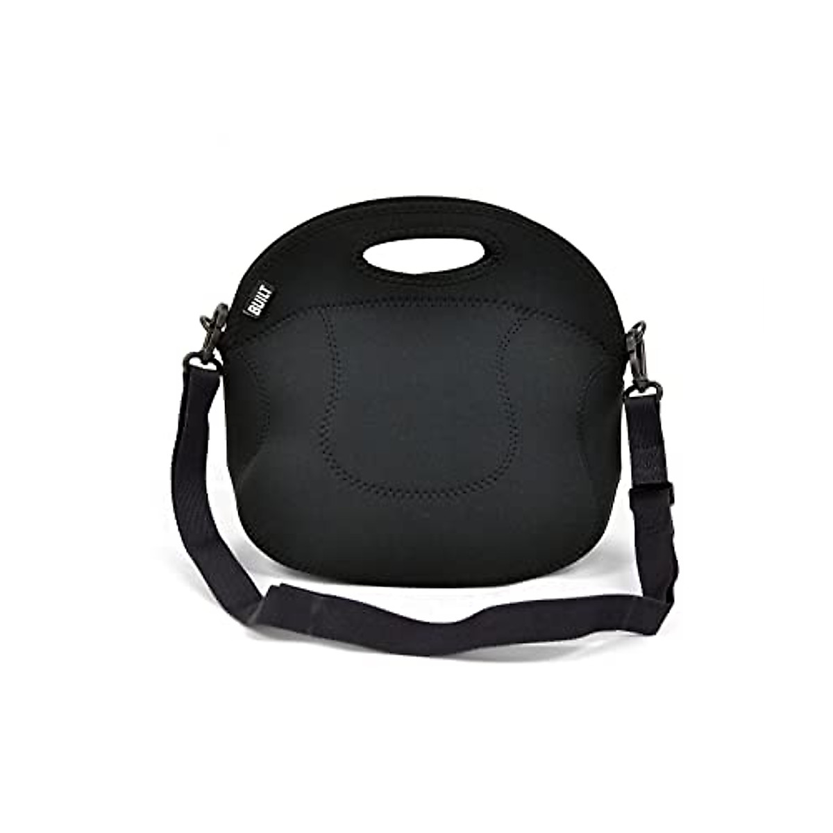 BUILT Spicy Relish Tote Neoprene Lunch Bag with Adjustable Crossbody Strap Black LB12-BLK