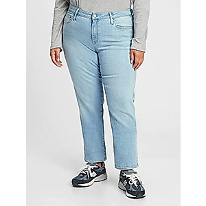 GAP Womens Classic Straight Fit Jeans, Light Berlin, 29 Regular US