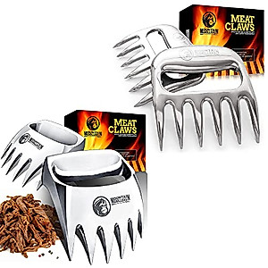 Meat Claws Meat Shredder for BBQ Best Pulled Pork Shredder Claw x 2 For Barbecue, Smoker, Grill (Solid Metal) Bundle with Meat Claws Meat Shredder for BBQ 5.91 x 4.72 x 1.18 inches