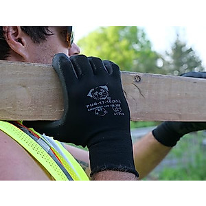 Global Glove Safety Work Gloves work gloves, Black, Large Pack of 144 US