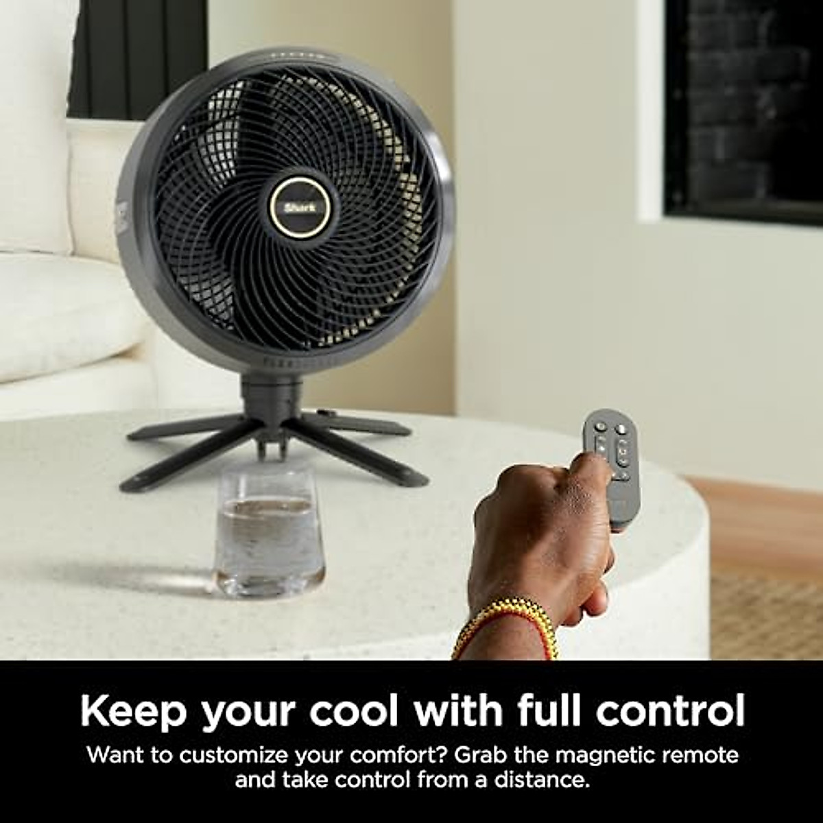 Shark FlexBreeze Indoor Fan for Home, Office & Bedroom, Corded & Cordless, Pedestal & Tabletop Oscillating Fan with Remote, Portable with InstaCool Misting Attachment for Outdoor Usage, FA222