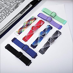 2 Packs Braided Nylon Bands Compatible with Gizmo Watch 3/2/1 Band for Kids,20mm Sost Breathable Elastic Stretchy Watch Band Replacement with Adjustable Buckle