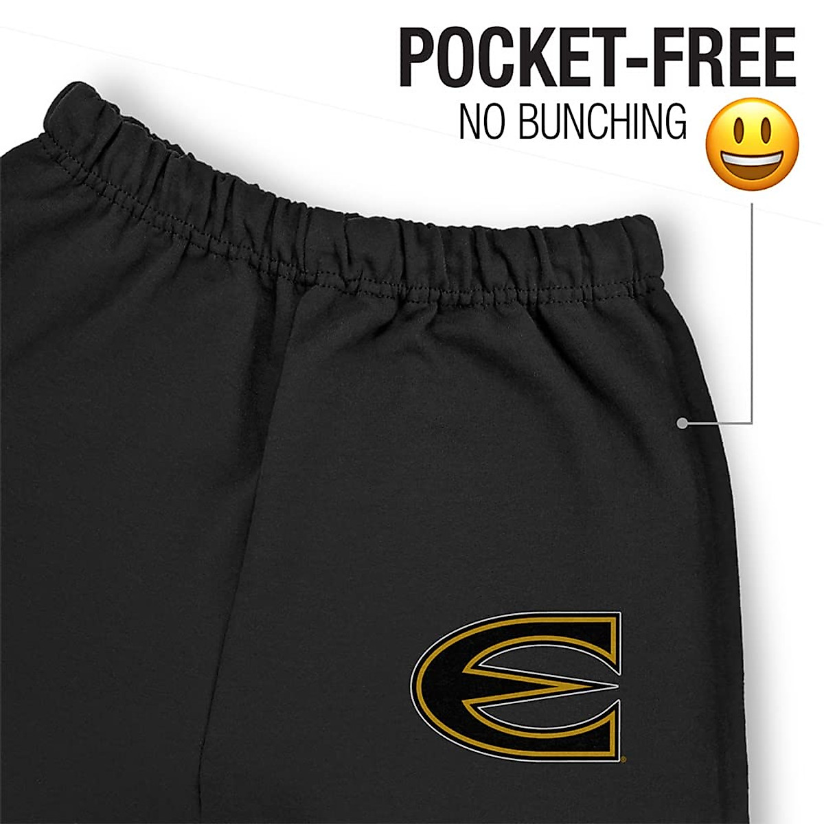 LOGOVISION Emporia State University School Logo Mens Jogger Sweatpants, Black, Large