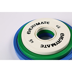 EVERYMATE Change Weight Plates 2.5LB Fractional Plate Olympic Bumper Plates for Cross Training and Olympic Weightlifting, 2.5LB Weights Plates Set