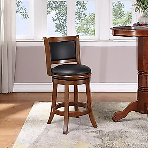 Boraam Augusta Counter Height Swivel Stool, 24-Inch, 1-Pack, Cherry