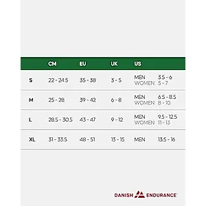 DANISH ENDURANCE Long Distance Running Socks, Quarter, Cushioned & Moisture Wicking, 3 Pair Pack for Men & Women