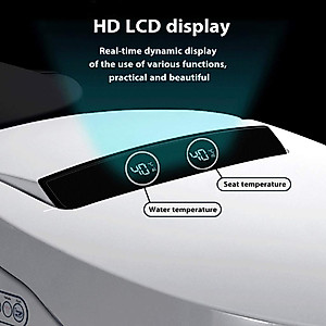 Smart Advance Luxury Bidet Toilet,Elongated One Piece Adjustable Functions Bidet Seats with Soft Closing Seat Functions and Air Dryer,Hip Cleaning Nozzle Cleaning, White