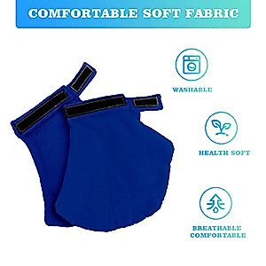 1 Pair Sugar Glider Bonding Mitt, Small Animal Anti-bite Gloves, Pet Anti-bite Protection Product, Pet Handling Gloves for Birds, Parrots, Guinea Pigs, Hedgehogs, Hamsters, Honey Glider (Blue)