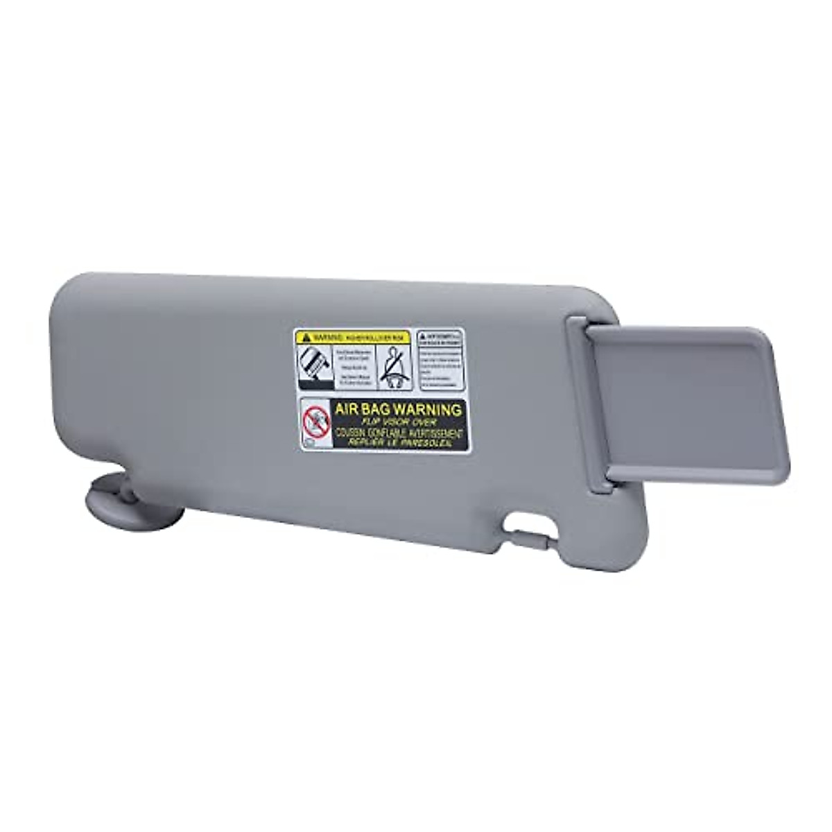 MYFANDOOR Left Driver Side Sun Visor with W/Vanity Light Compatible with Toyota Highlander 2008-2013 Replaces # 74320-48500-B0 (Gray)