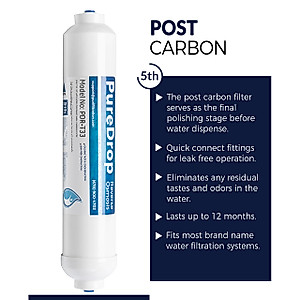 PureDrop PDR-T33 Inline Post Carbon Filter Replacement Cartridge for Reverse Osmosis Water Filter System
