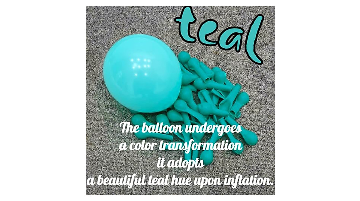 Teal Blue Balloons Set - 60 High-Quality Party Decorations