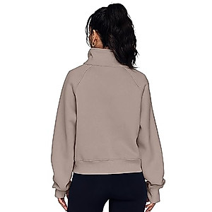 AUTOMET Womens Sweatshirts Half Zip Pullover Cropped Fleece Quarter Zipper Oversized Hoodies 2023 Fall Fashion Outfits Sweaters