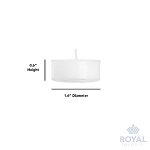 Royal Imports Tea Light Candles, Clear Plastic Cup Unscented TeaLights, 5 hours Long Burn Time for Wedding, Holiday, Birthday, Parties, Home Decor, 125 Pack