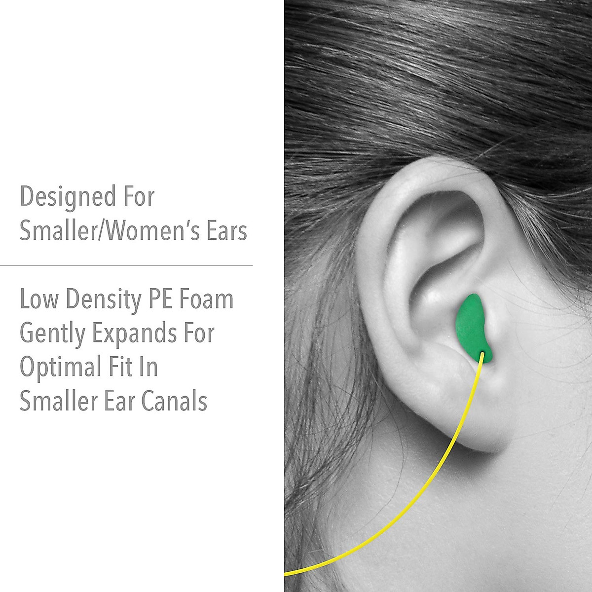 Howard Leight by Honeywell Maximum Lite Low Pressure Corded Disposable Foam Earplugs, Box of 100 Pairs (LPF-30) ,Green