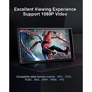 80GB MP3 Player with Bluetooth and WiFi, ZAQE Full Touchscreen Mp4 Mp3 Player with Spotify, Audible, Amazon Music, Android Music Player with Speaker, FM Radio, E-Book, Up to 512 GB