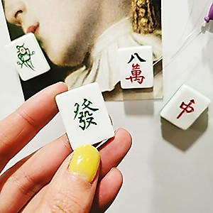 4 PCS Mahjong Fridge Magnet, Chinese Mini Mahjong Fridge Magnet Whiteboard Magnet Fridge Board Magnet
