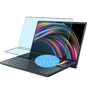 Synvy [4 Pack] Anti Blue Light Screen Protector Compatible with Asus ZenBook Duo 14 UX482EA 14" Screen Film Protective Protectors [Not Tempered Glass]