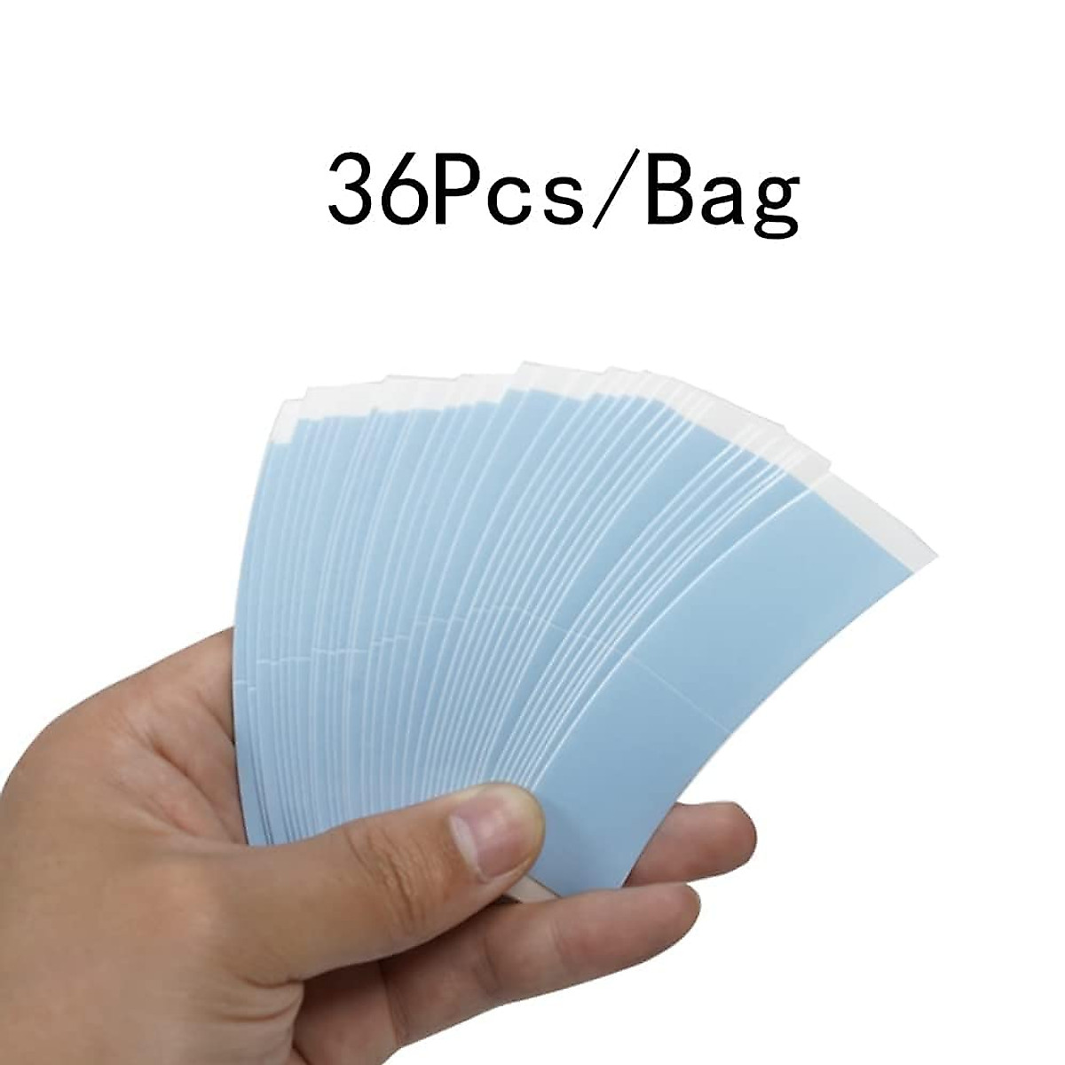 piaou Lace Wig Tape Double Sided Strong Adhesive Wig Tape for Lace Wigs Hairpiece Hair Extensions 36pcs Blue Lace Front Tape for Wigs