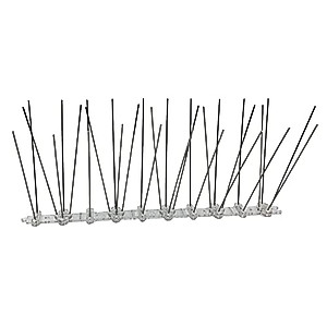 Bird Spikes,Flexible Stainless Steel with Plastic Base, 5 feet Coverage 6 Strips Barrier for Pigeons and Other Small Birds