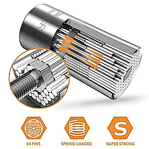 Universal Socket Tools Stocking Stuffers for Men Under 10 Dollars Gadgets Grip Power Drill for Car Ratchet Socket Set Wrench Cool Stuff Valtentines Gift for Husband Gifts Sets for Him Dad (7-19mm)