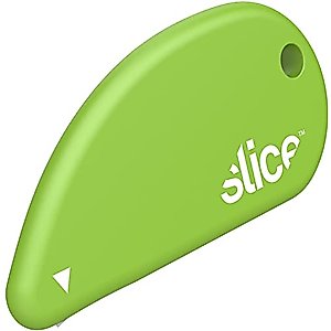 Slice Ceramic Blade, Safety Cutter Finger Friendly, Cuts Blister Packaging, Paper & Ideal for Outline Trims of Shapes or Coupons, 1 Pack, Green