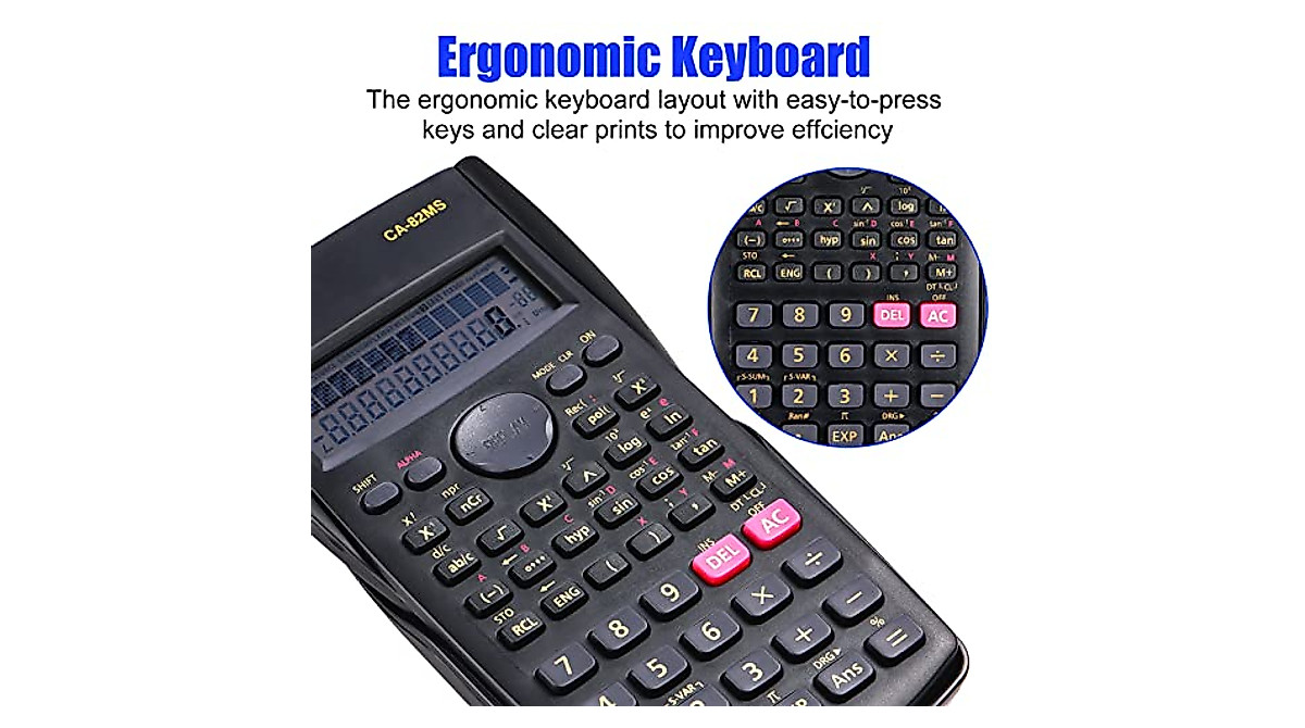 Saillong 2-Line Scientific Calculator Set for Students and Teachers