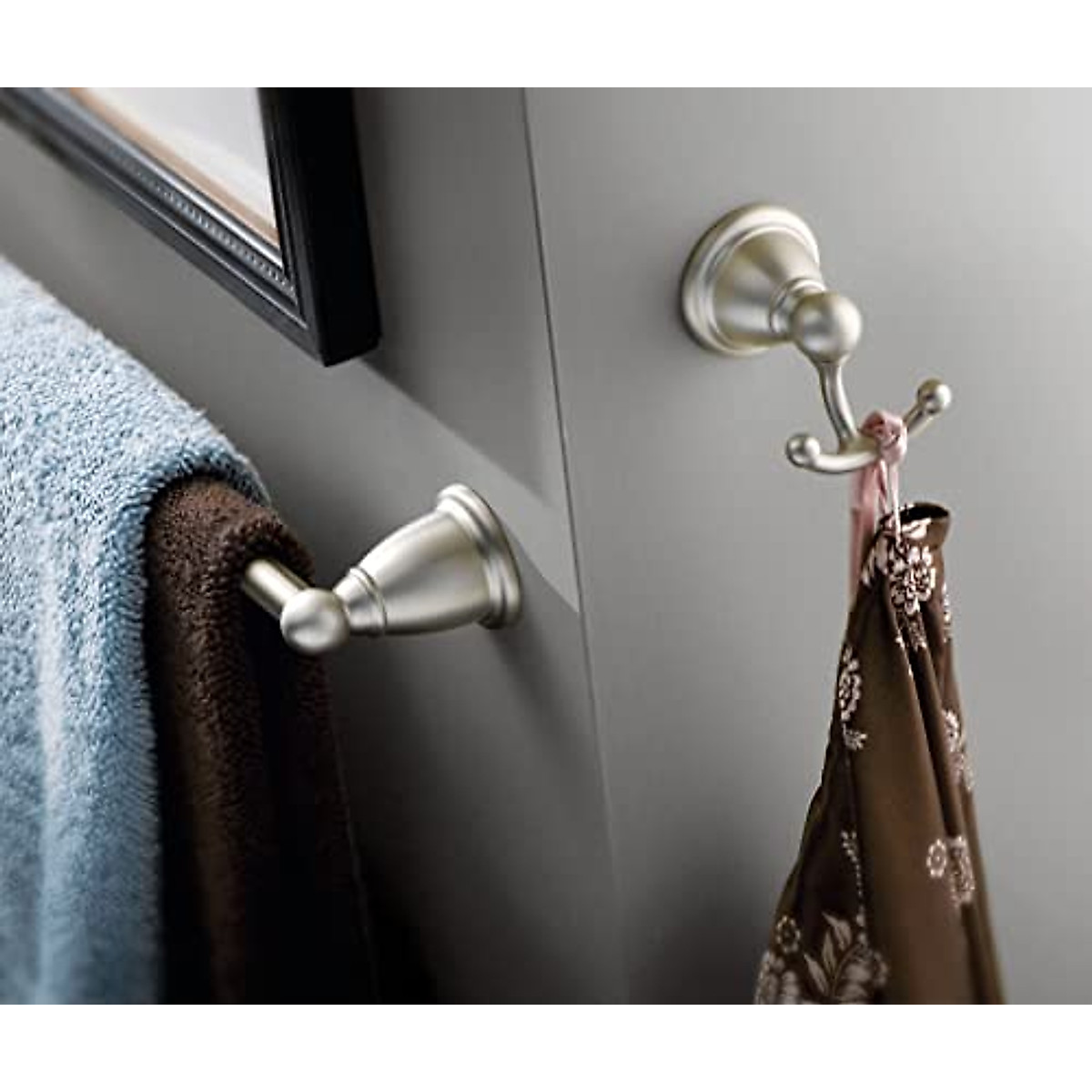 Moen YB2224BN Brantford Collection 24-Inch Bathroom Single -Towel Bar, Brushed Nickel