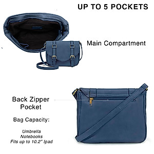 Scarleton Crossbody Bags for Women, Purses for Women, Handbags for Women, Mothers Day Gifts Purse w/Decorative Belt, H172519 - Blue